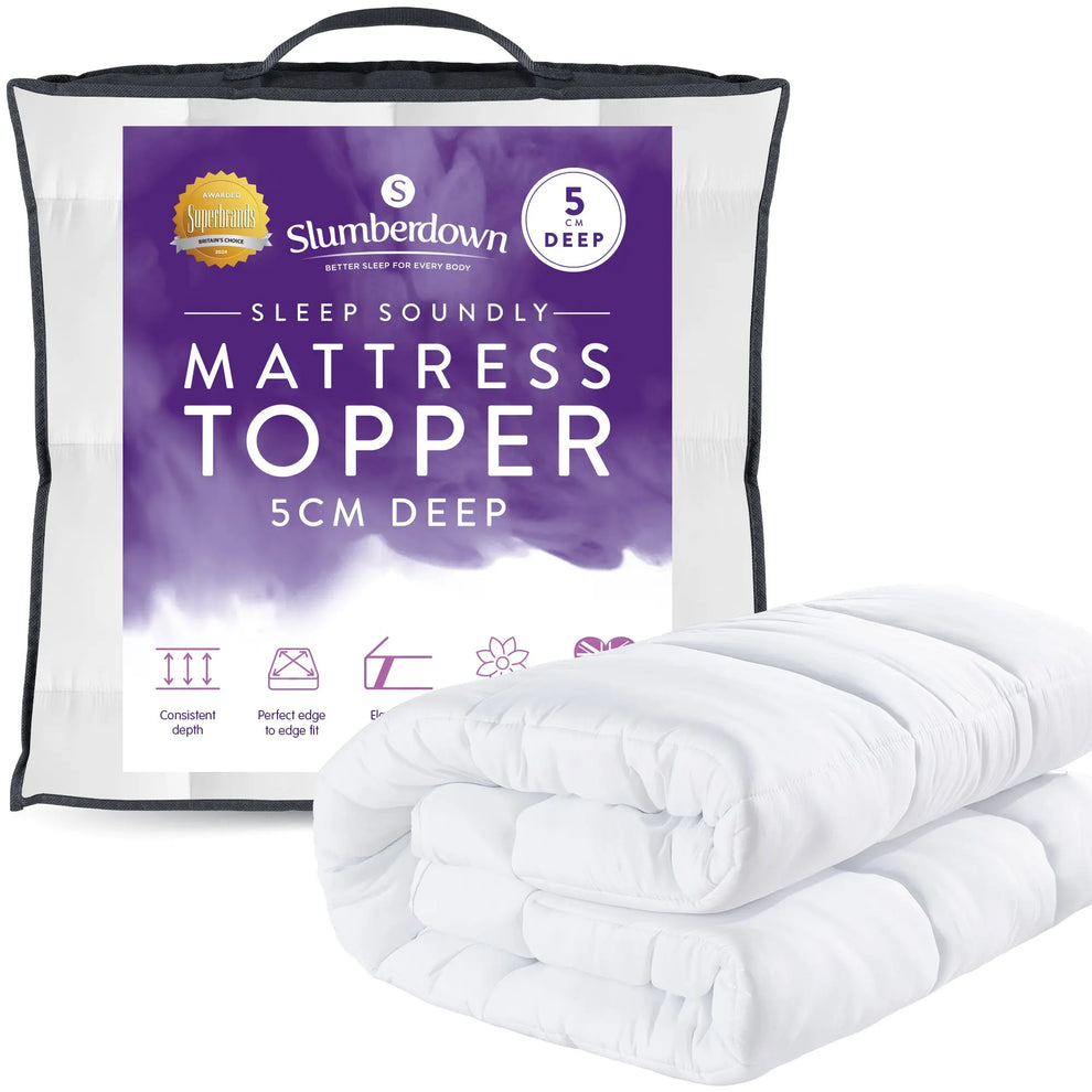 Buy Sleep Soundly 5cm Mattress Topper for Better Sleep – Slumberdown