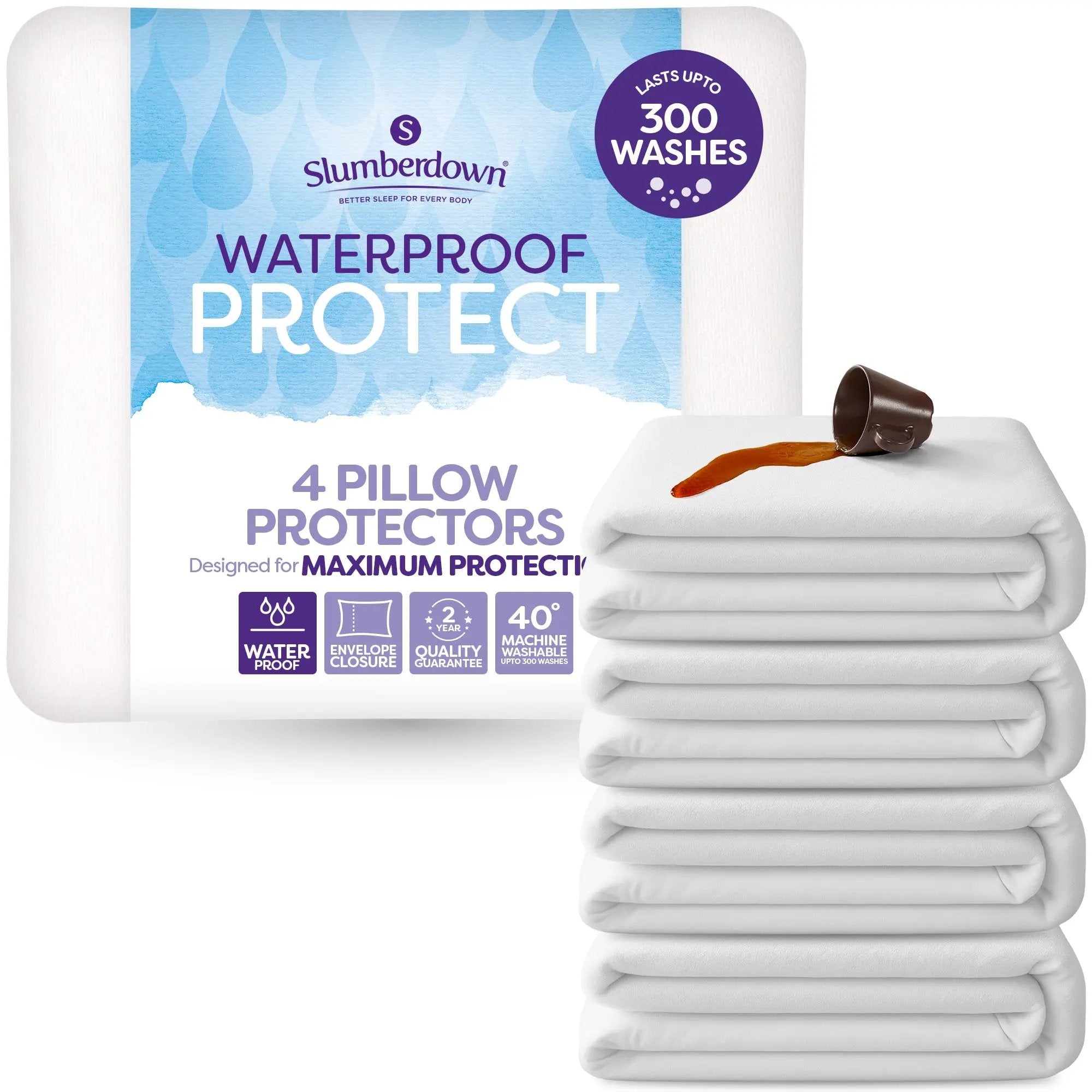 Waterproof Protect Pillow Protector - Slumberdown